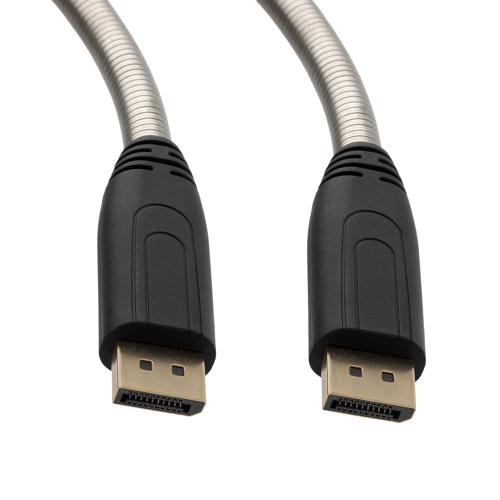 Armored DisplayPort Cable, 8K Resolution, 28 AWG, 3 M