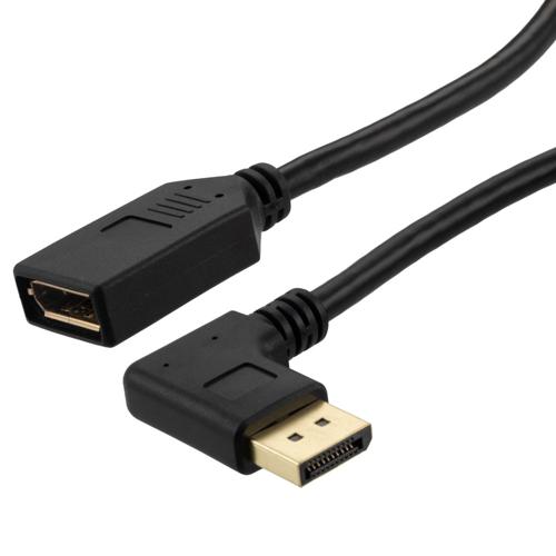 DisplayPort Cable, Female to Left Angle Male, 8K Resolution, 1 Meter