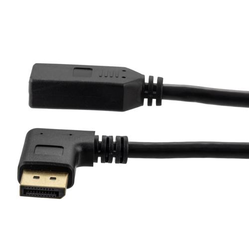 DisplayPort Cable, Female to Left Angle Male, 8K Resolution, 1 Meter