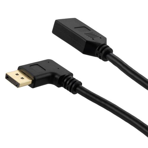 DisplayPort Cable, Female to Left Angle Male, 8K Resolution, 1 Meter