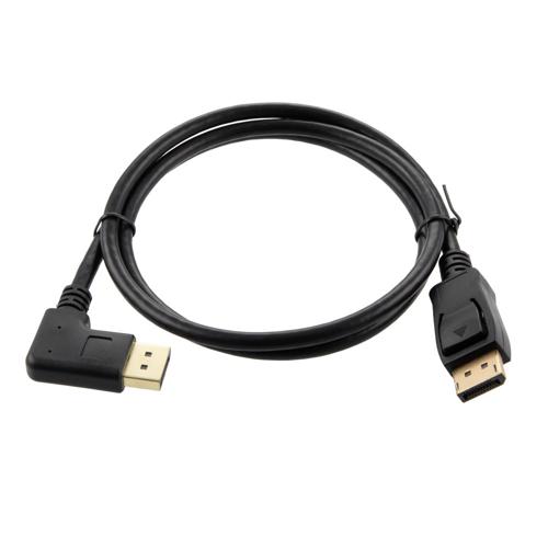 DisplayPort Cable, Male to Left Angle Male, 8K Resolution, 3 Meter