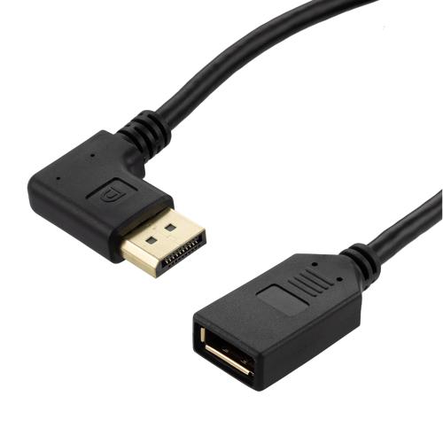 DisplayPort Cable, Female to Right Angle Male, 8K Resolution, 1 Meter