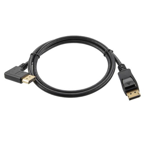 DisplayPort Cable, Male to Right Angle Male, 8K Resolution, 3 Meter