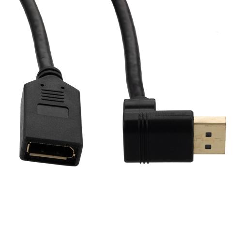DisplayPort Cable, Female to Up Angle Male, 8K Resolution, 1 Meter