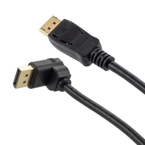 DisplayPort Cable, Male to Up Angle Male, 8K Resolution, 1 Meter