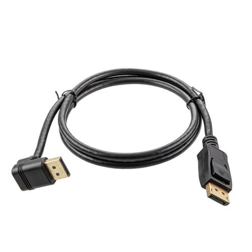 DisplayPort Cable, Male to Up Angle Male, 8K Resolution, 1 Meter