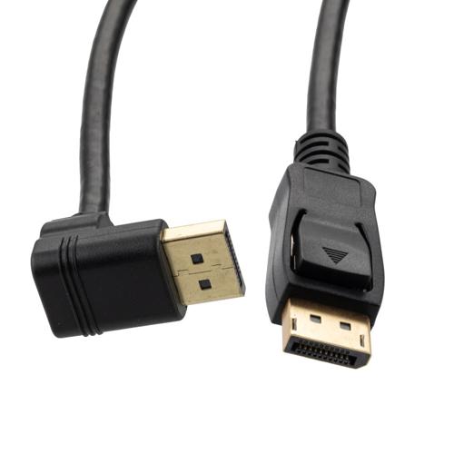 DisplayPort Cable, Male to Up Angle Male, 8K Resolution, 3 Meter