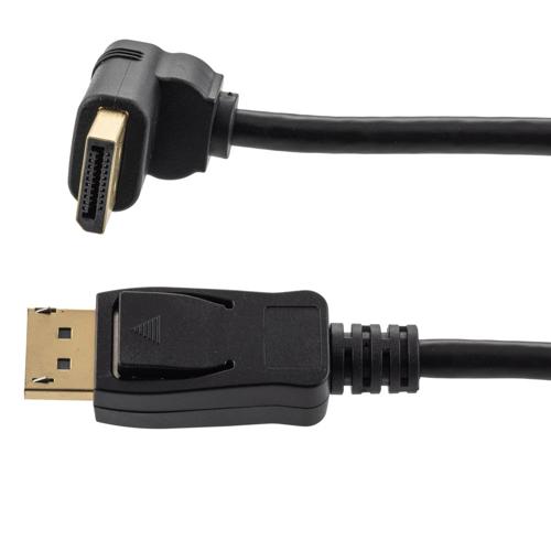 DisplayPort Cable, Male to Up Angle Male, 8K Resolution, 3 Meter