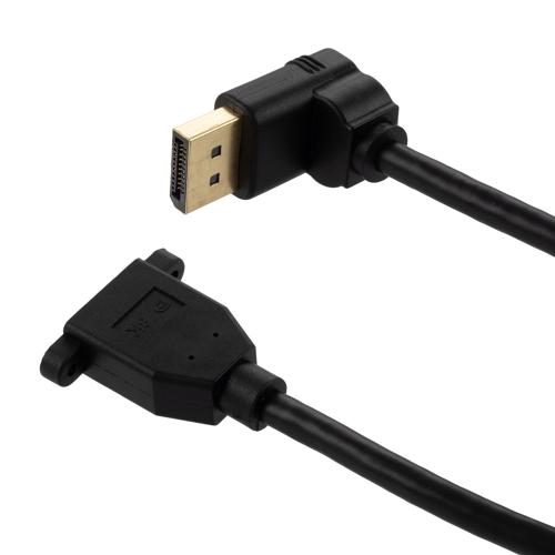 DisplayPort Cable, Panel Mount Female to Up Angle Male, 8K Resolution ...