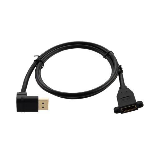 DisplayPort Cable, Panel Mount Female to Up Angle Male, 8K Resolution ...