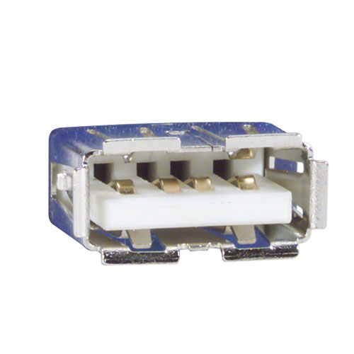 USB Type A Coupler, Female Bulkhead/Male, 12 in. - ECF504-12AAS