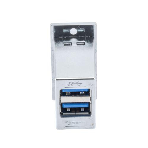 USB 3.0 Double Stack Adapter Coupler, ECF Flange Type 4 Panel Mount ...