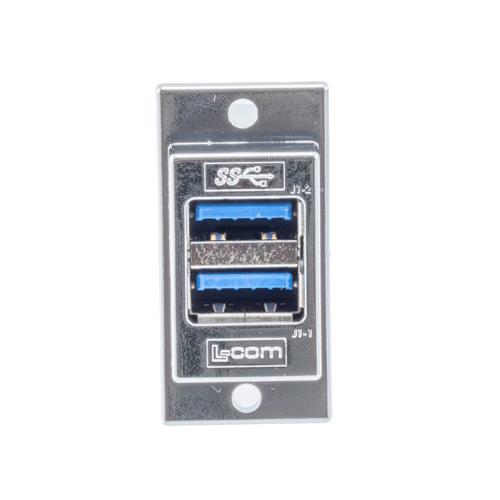 USB 3.0 Double Stack Adapter Coupler, ECF Flange Type 4 Panel Mount ...