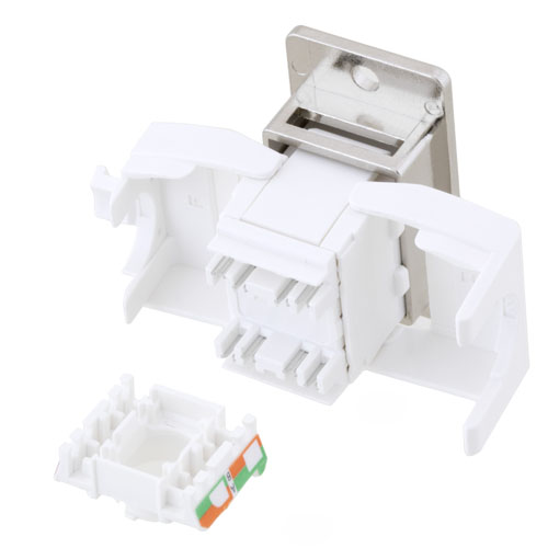 Panel Mount Category 5e Keystone Jack Tool-less w/ PoE+ Compliance ...