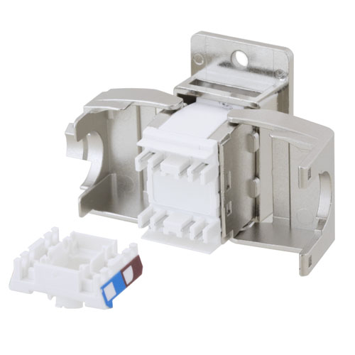 Panel Mount Category 5e Shielded Keystone Jack Tool-less w/ PoE+ ...