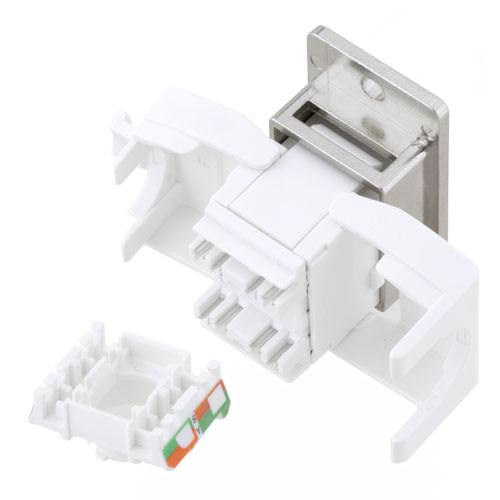 Panel Mount Category 6 Keystone Jack Tool-less w/ PoE+ Compliance ...