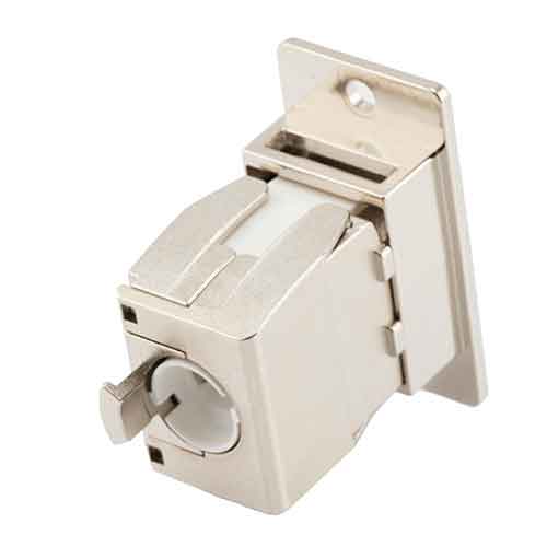 Panel Mount Ethernet Category 8 Shielded Keystone Jack, rated for 25 ...