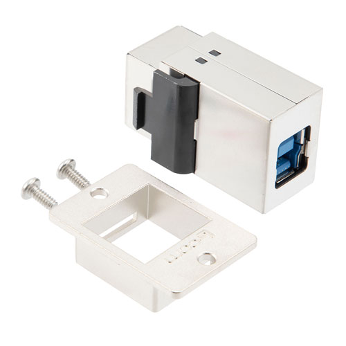 USB 3.0 Adapter Coupler Panel Mount, ECF Flange Style Type 2 Kit, A ...