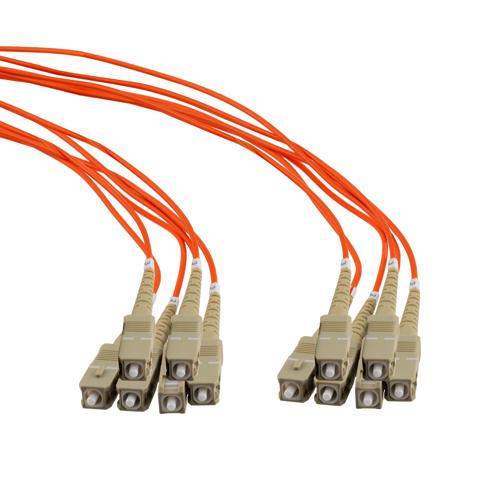 6 Strand SC/UPC-SC/UPC OM1 Multimode Distribution Cable, 5.0mm Riser ...