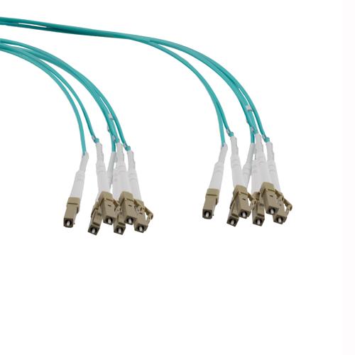 6 Strand LC/UPC-LC/UPC OM3 Multimode Distribution Cable, 5.0mm PVC ...