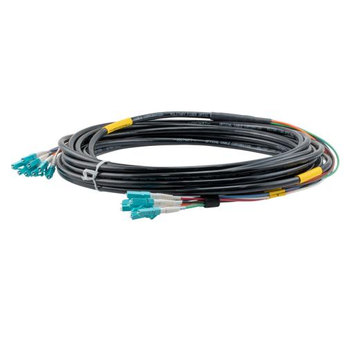 LC UPC 8x to LC UPC 8x, MM OM3, military tactical distribution cable ...