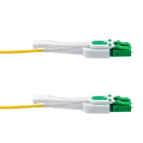 Fiber Optic Uniboot Patch Cable LC/APC-LC/APC Uniboot OS2 Single Mode Fiber Plenum Jacket 1M