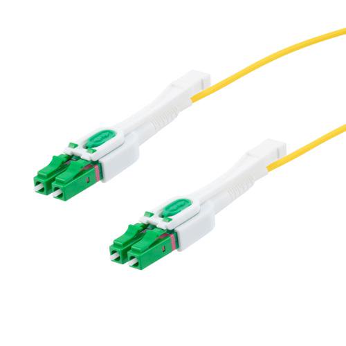 Fiber Optic Uniboot Patch Cable LC/APC-LC/APC Uniboot OS2 Single Mode Fiber Riser Rated Jacket 10M
