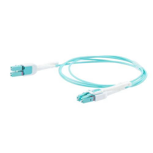 Fiber Optic Uniboot Patch Cable LC/UPC-LC/UPC Uniboot OM3 Multimode Fiber Plenum Jacket 1M