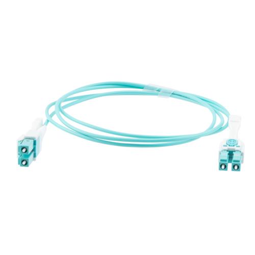 Fiber Optic Uniboot Patch Cable LC/UPC-LC/UPC Uniboot OM3 Multimode Fiber PVC Jacket 1M