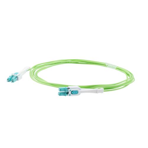 Fiber Optic Uniboot Patch Cable LC/UPC-LC/UPC Uniboot OM5 Multimode Fiber Riser Rated Jacket 10M