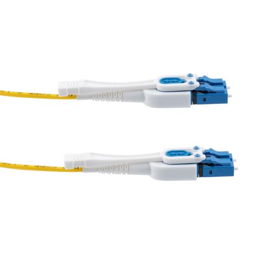 Fiber Optic Uniboot Patch Cable LC/UPC-LC/UPC Uniboot OS2 Single Mode Fiber Riser Rated Jacket 10M