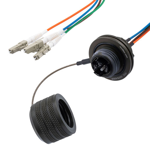 4 Channel TFOCA 2 Jam Nut Receptacle to LC/UPC, Multimode OM1, 7.5mm ...