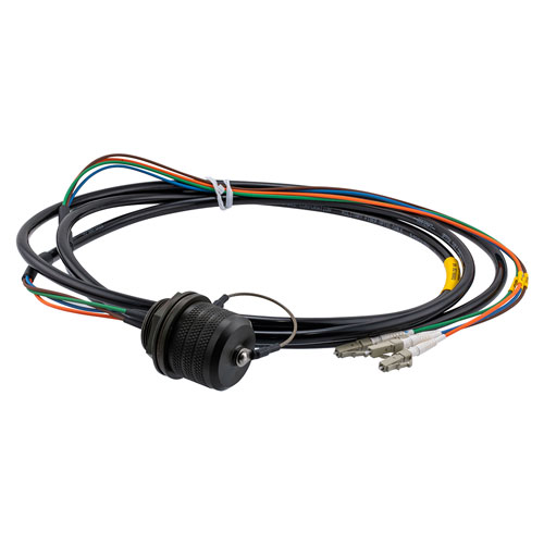 4 Channel TFOCA 2 Jam Nut Receptacle to LC/UPC, Multimode OM2, 7.5mm ...