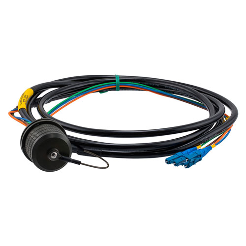 4 Channel TFOCA 2 Jam Nut Receptacle to LC/UPC, Single Mode, 7.5mm ...