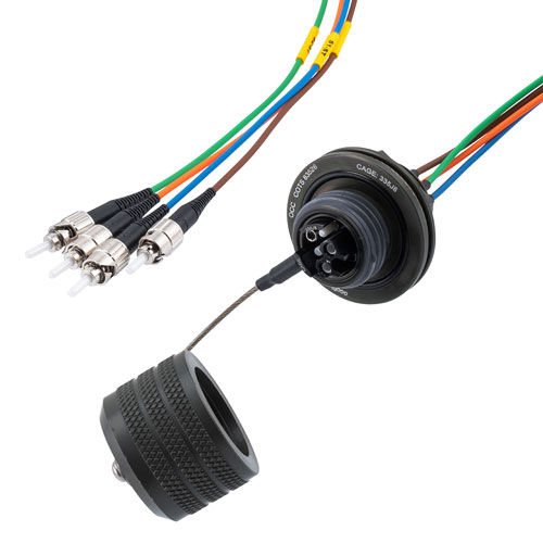 4 Channel TFOCA 2 Jam Nut Receptacle to ST/UPC, Multimode OM1, 7.5mm ...