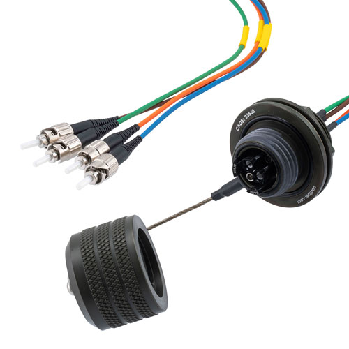 4 Channel TFOCA 2 Jam Nut Receptacle to ST/UPC, Single Mode, 7.5mm ...