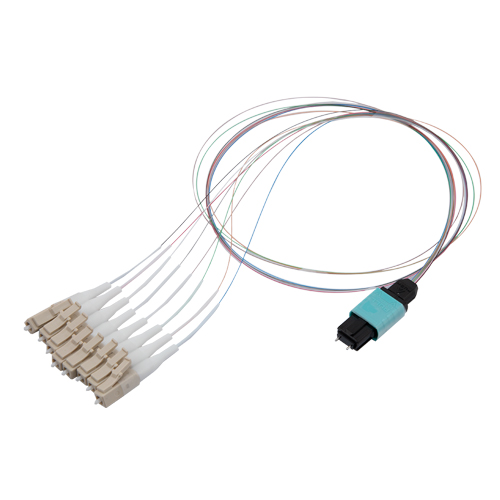 Patch Cord Multimode OM2 8 Cores MPO Male to LC/UPC 0.25mm PVC 8 Color 0.5M