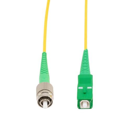 Fiber Optic Patch Cable, FC/APC Narrow Key to SC/APC Simplex PM ...