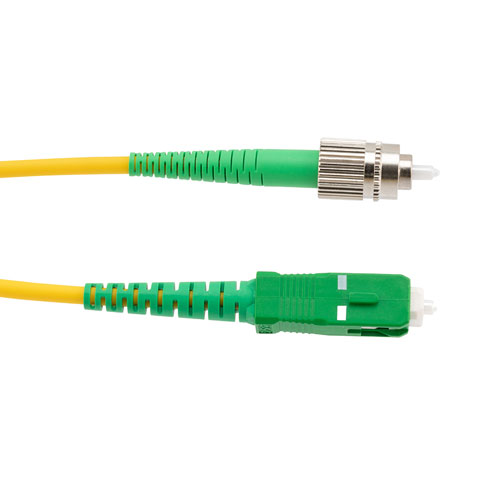 Fiber Optic Patch Cable, FC/APC Narrow Key to SC/APC Simplex PM ...