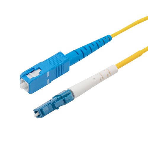 LC/SC 9/125 Single Mode Simplex Fiber Patch Cable, LSZH, 1 Meter