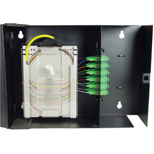 Fiber Enclosure Wall Mount with 2 FSP Series Sub panel openings - FE-WM12PP