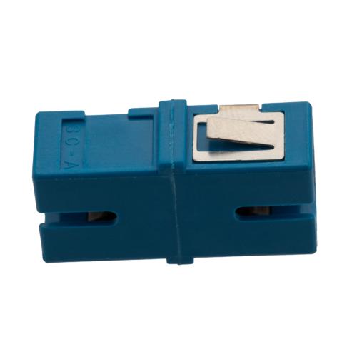 Fiber Optic Adapter, SC Simplex, standard, no flange, Blue