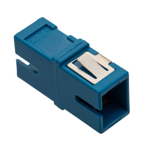 Fiber Optic Adapter, SC Simplex, standard, no flange, Blue