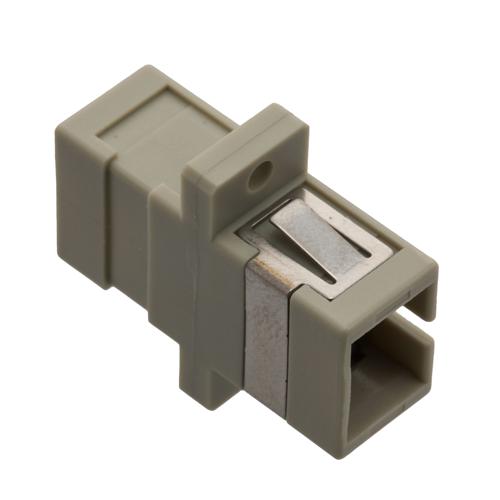 Fiber Optic Adapter, SC Simplex, standard, with flange, Beige