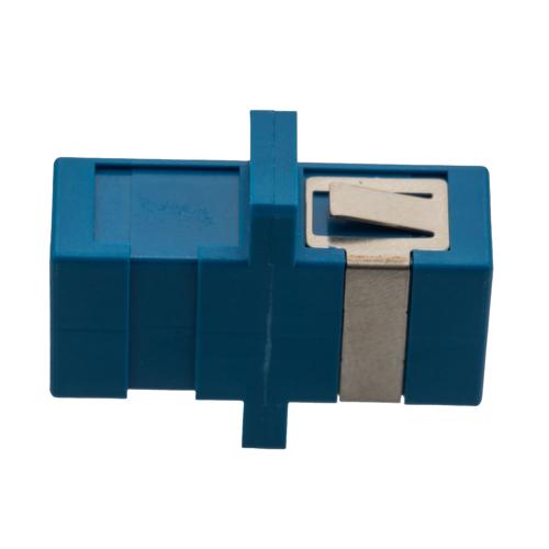 Fiber Optic Adapter, SC Simplex, standard, with flange, Blue