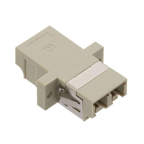 Fiber Optic Coupler, LC Duplex, MultiMode, SC Footprint, Flange, Beige