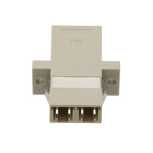Fiber Optic Coupler, LC Duplex, MultiMode, SC Footprint, Flange, Beige