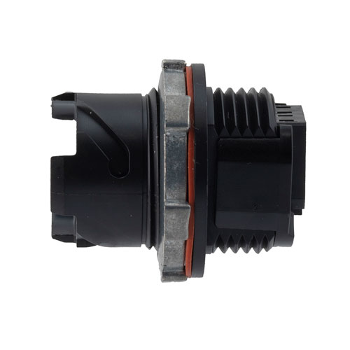 IP68 LC Hybrid Bulkhead Coupler/Adapter, Pin contacts, SMF or MM, with ...