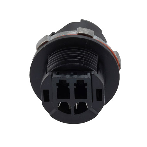 IP68 LC Hybrid Bulkhead Coupler/Adapter, Pin contacts, SMF or MM, with ...