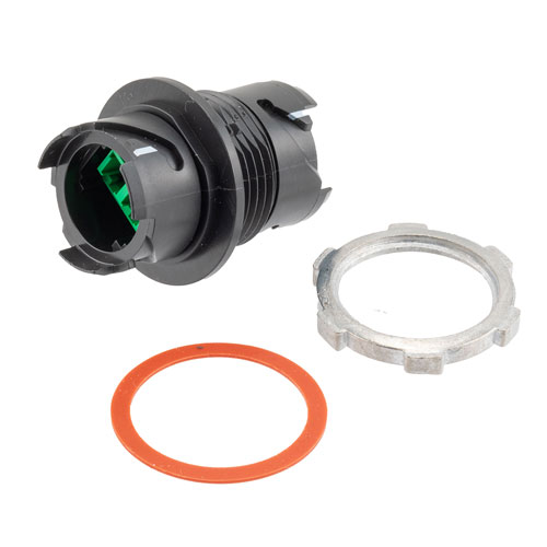 IP68 ODVA Compatible LC InLine Duplex Adapter, SM APC, no Dust Cap